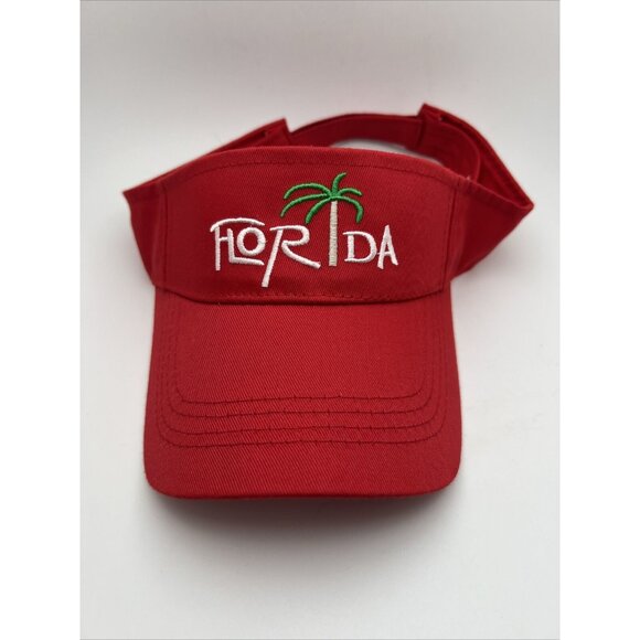 Accessories | Red Palm Tree Island Tropical Florida Visor Hat Cap Gr43 ...